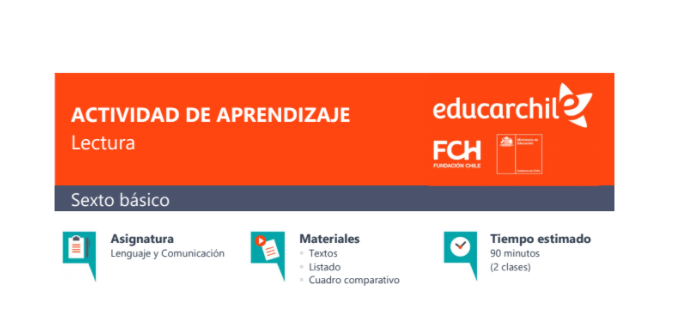 Lectura | 6° Básico | educarchile